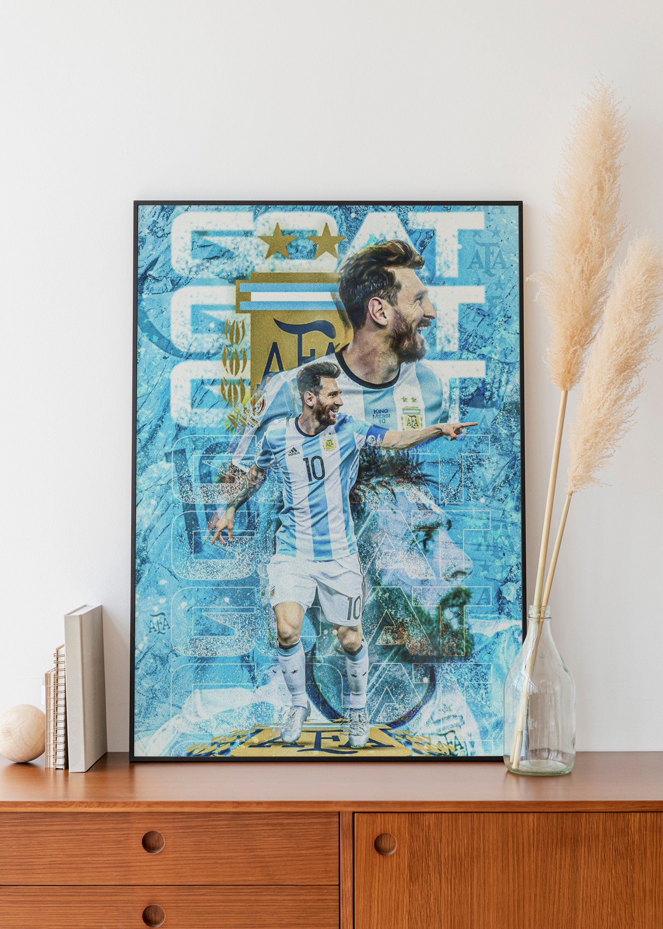 Lionel Messi Poster, Football Posters, Wall Art, Wall Decor, 12x18 ...
