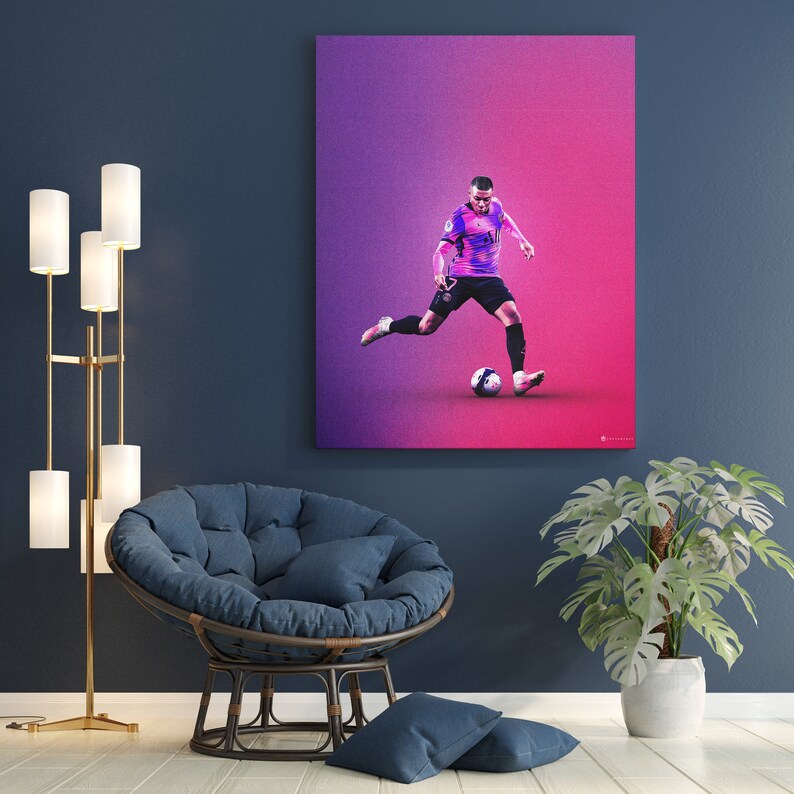 Kylian Mbappe Poster Football Posters Wall Art Wall Decor - Etsy Australia