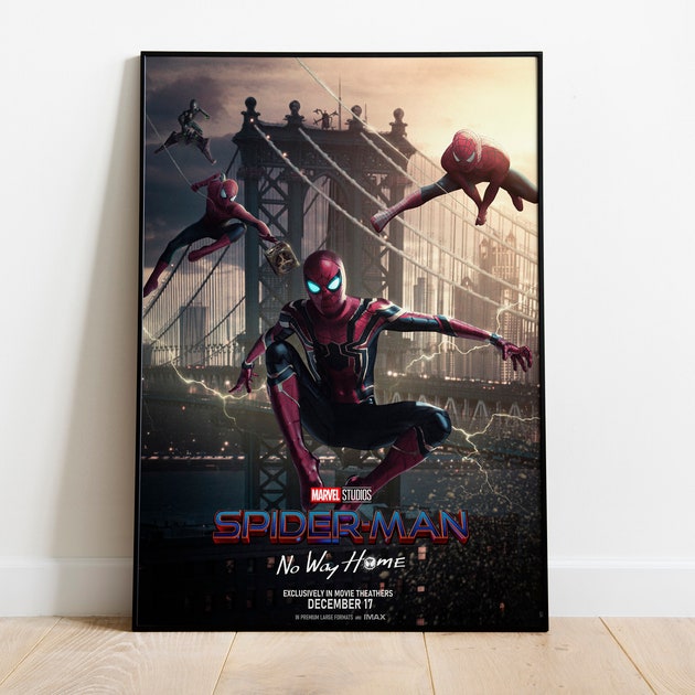Spider Man No Way Home Poster, Tom Holland, Wall Art