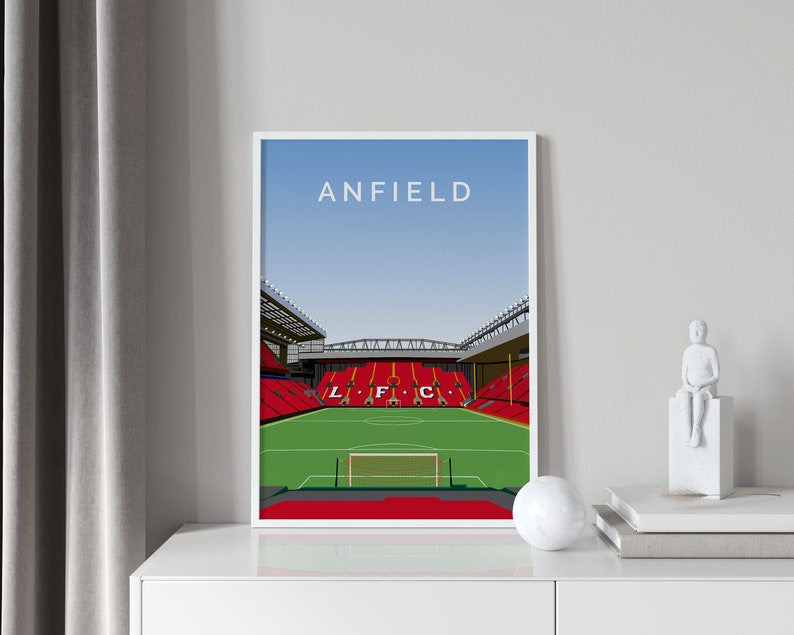 Liverpool FC Poster, Anfield Stadium Poster, Football Posters, Soccer ...