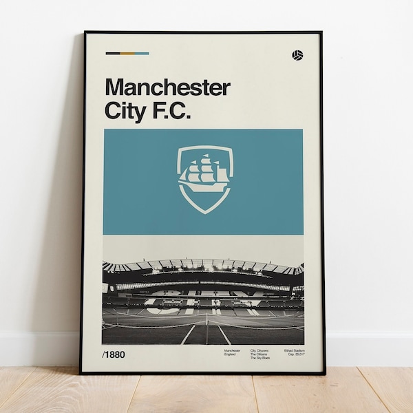 Manchester City Posters - Etsy