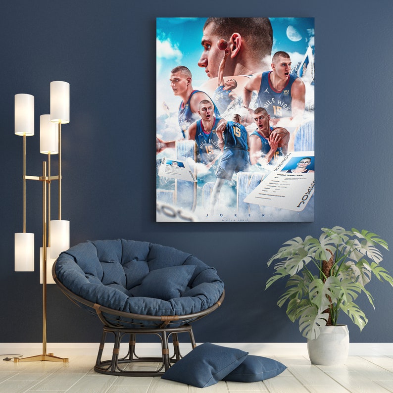 Nikola Jokic Poster NBA Posters Wall Art Wall Decor 12x18 - Etsy