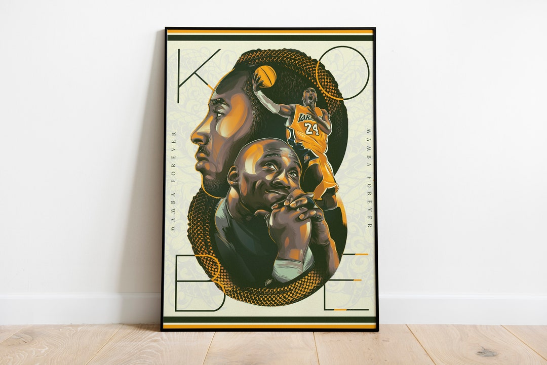 Kobe Bryant Poster, NBA Posters, Wall Art, Wall Decor, 12x18 20x30 ...