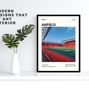 Liverpool FC Poster, Anfield Stadium Poster, Football Posters, Soccer ...