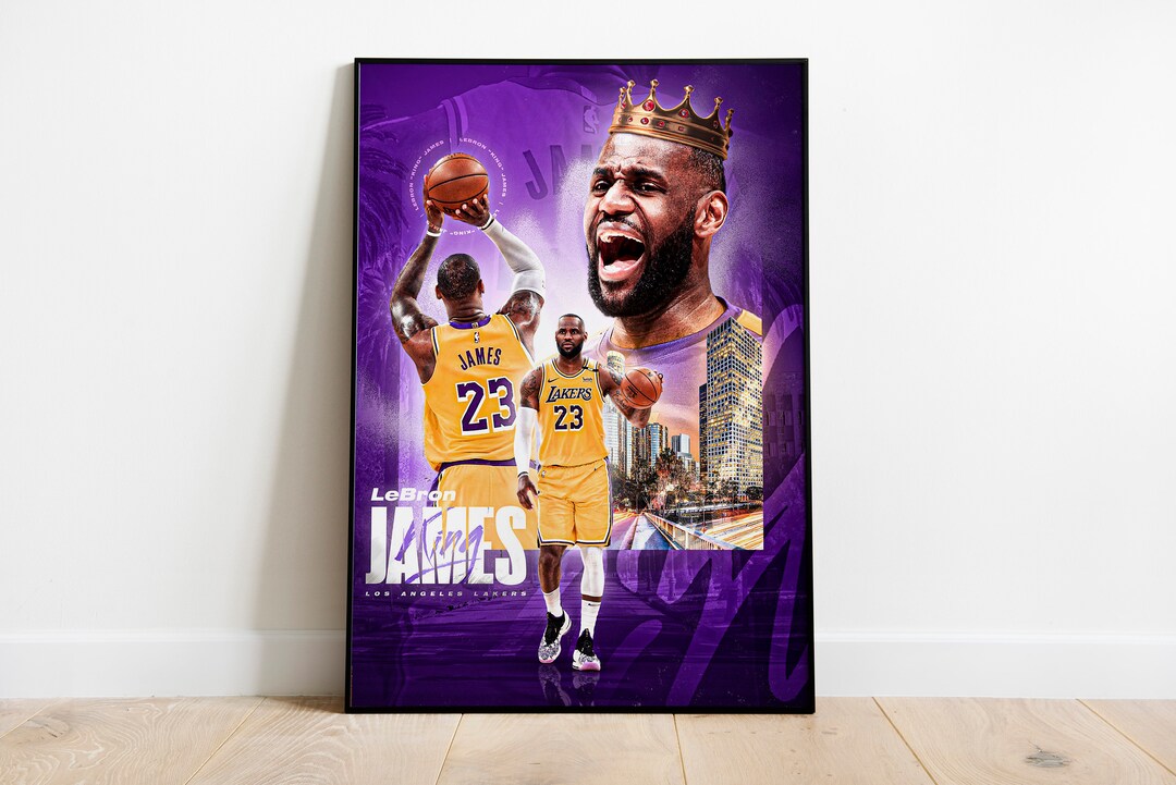 Lebron James Poster, NBA Posters, Wall Art, Wall Decor, 12x18 20x30 ...