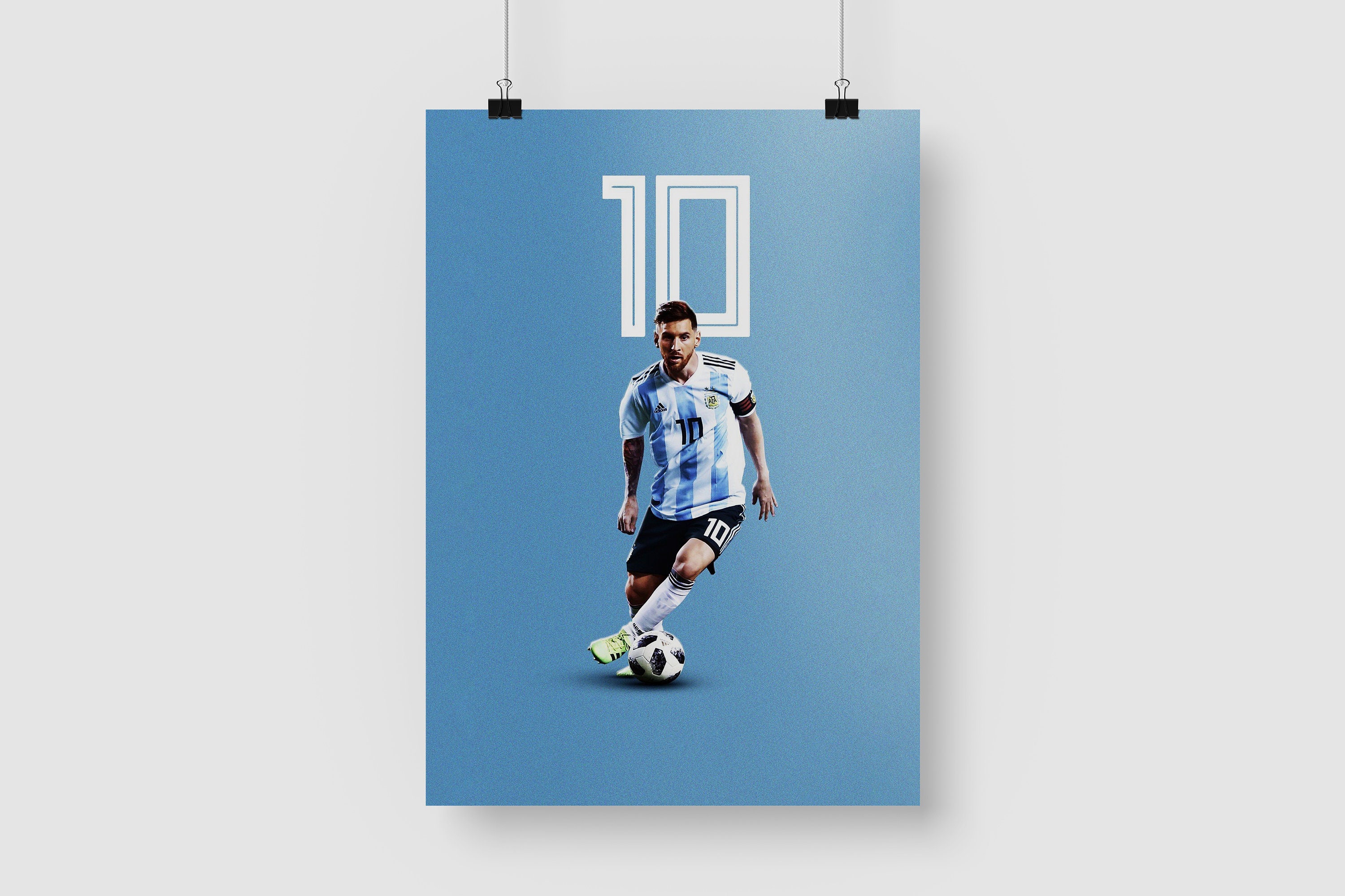 Lionel Messi Poster, Football Posters, Wall Art, Wall Decor Poster (No ...