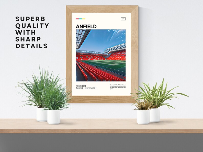 Liverpool FC Poster, Anfield Stadium Poster, Football Posters, Soccer ...