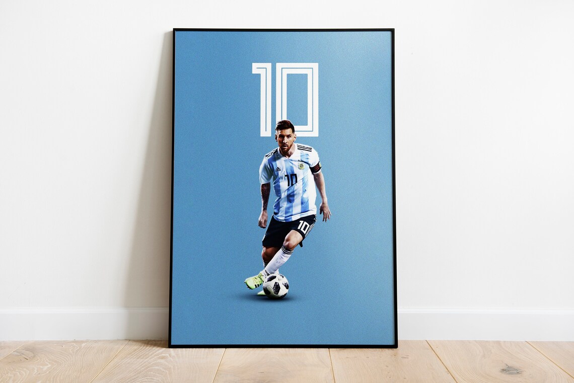 Lionel Messi Poster Football Posters Wall Art Wall Decor - Etsy