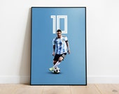 Lionel Messi Poster Football Posters Wall Art Wall Decor - Etsy