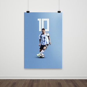 Lionel Messi Poster, Football Posters, Wall Art, Wall Decor, 12x18 ...