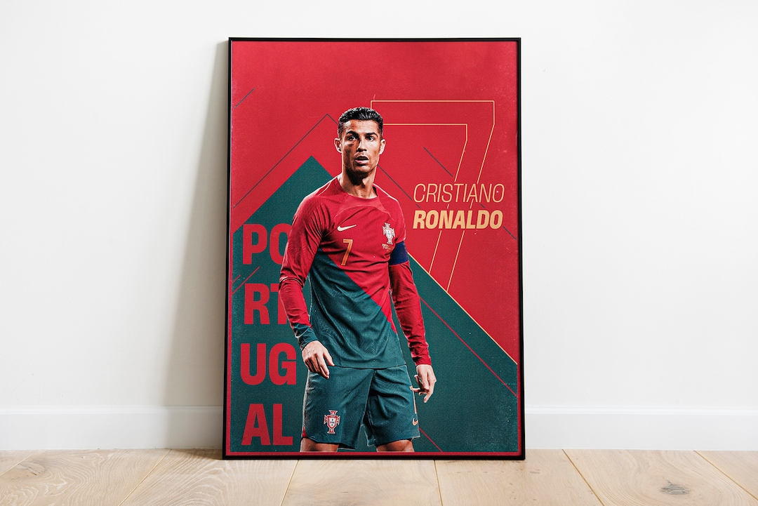 Cristiano Ronaldo Poster, Football Posters, Wall Art, Wall Decor, 12x18 ...
