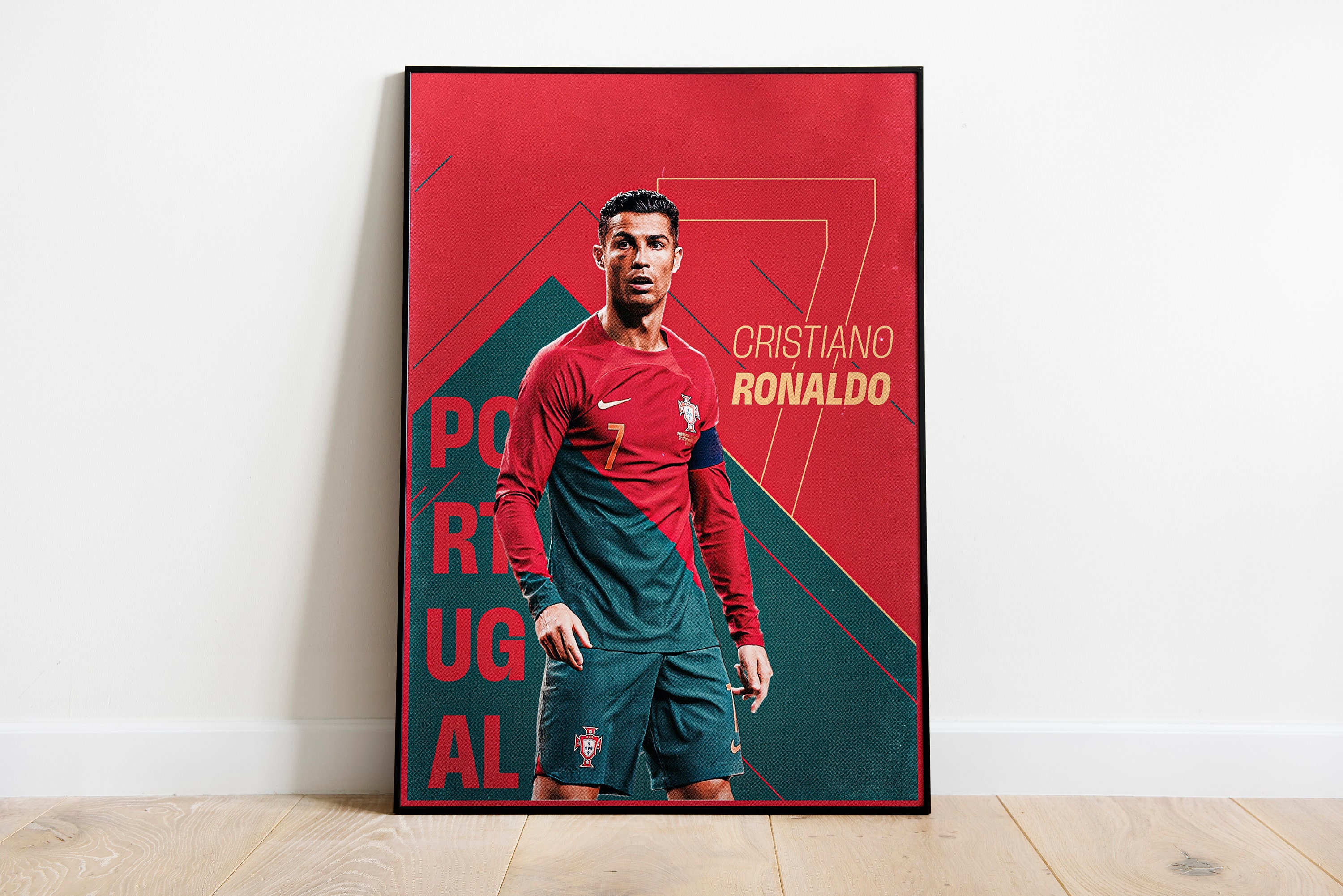 Cristiano Ronaldo Poster, Football Posters, Wall Art, Wall Decor, 12x18 ...