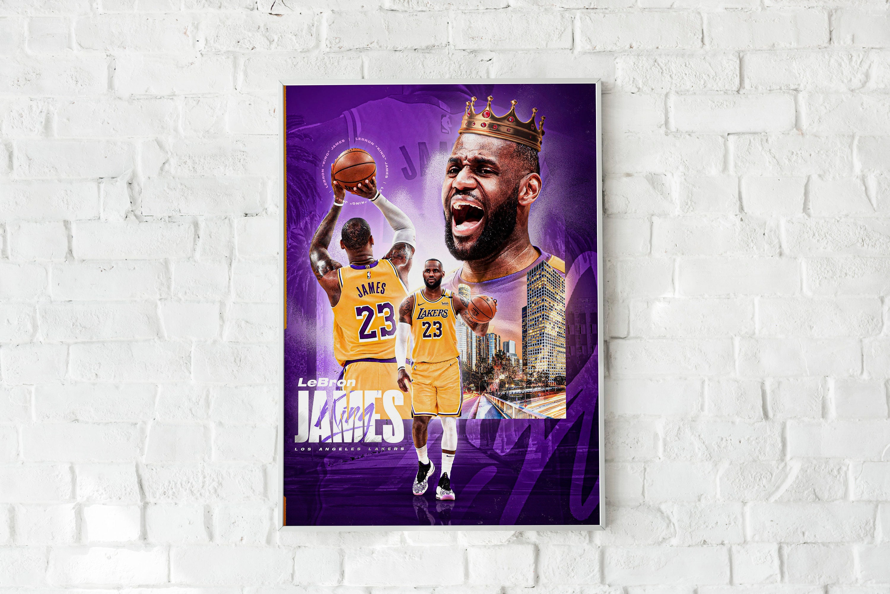 Lebron James Poster, NBA Posters, Wall Art, Wall Decor, 12x18 20x30 ...
