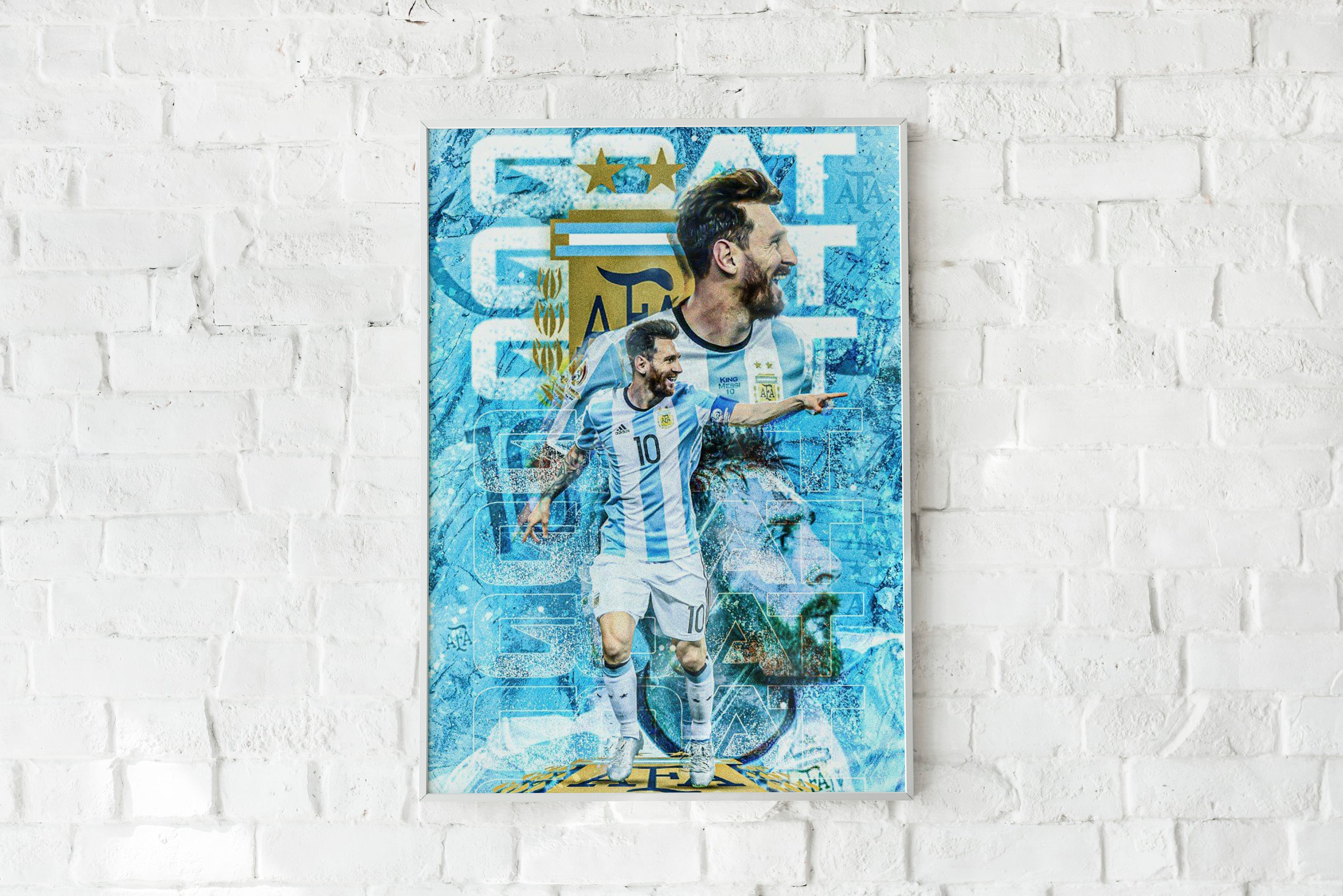 Lionel Messi Poster, Football Posters, Wall Art, Wall Decor, 12x18 ...