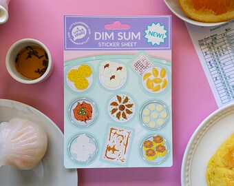 Dim Sum Sticker Set, Food Stickers, Sticker Pack, Die Cut Stickers ...