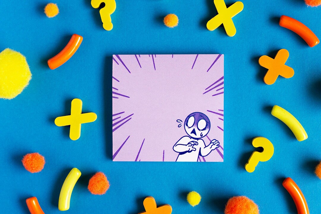 Anime Inspired Shocked Sticky Note - Etsy