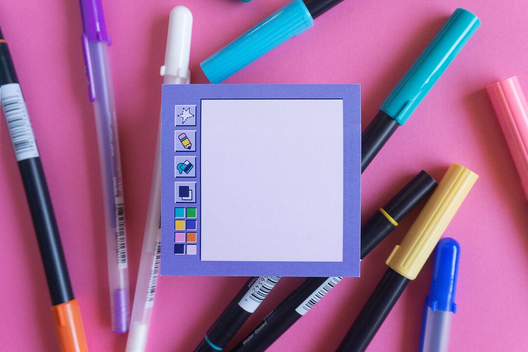 90s Digital Artist Inspired Sticky Note - Etsy