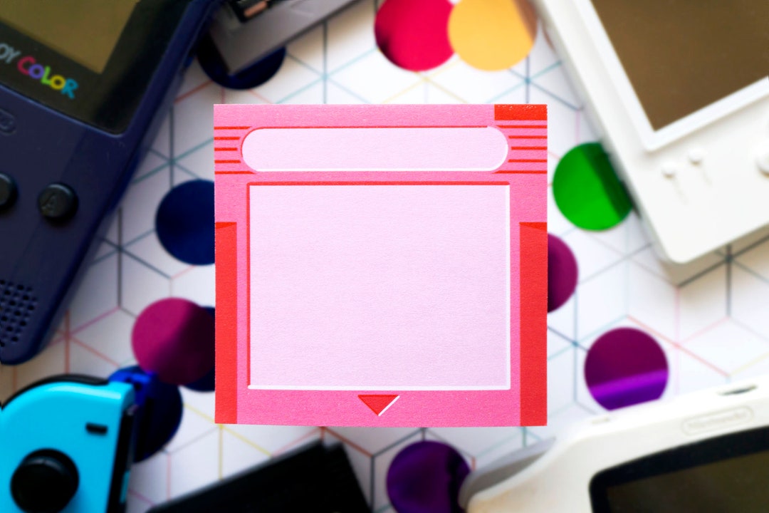 Red Gameboy Cartridge Sticky Note - Etsy