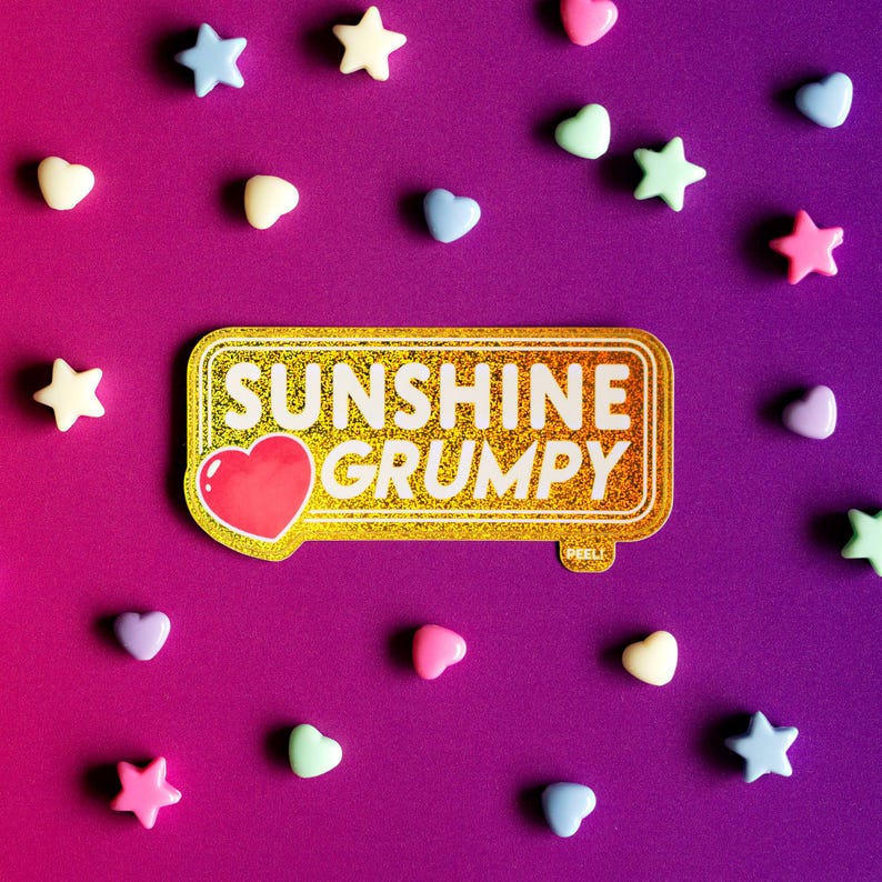 Sunshine Loves Grumpy Trope Sticker - Etsy