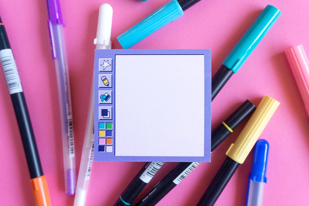 90s Digital Artist Inspired Sticky Note - Etsy