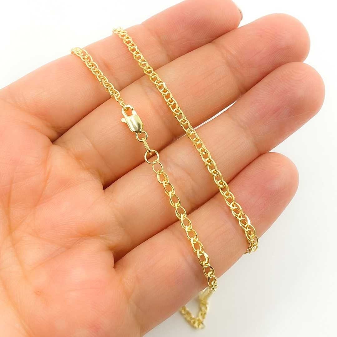 14K Solid Gold Wheat Chain Necklace – Solid Gold Braided Link Unisex ...