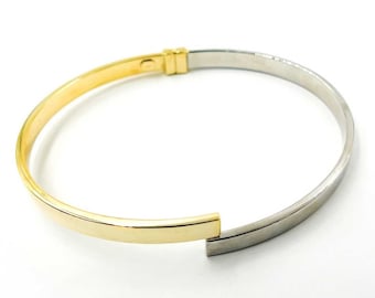 Two Tone Bangle - Etsy