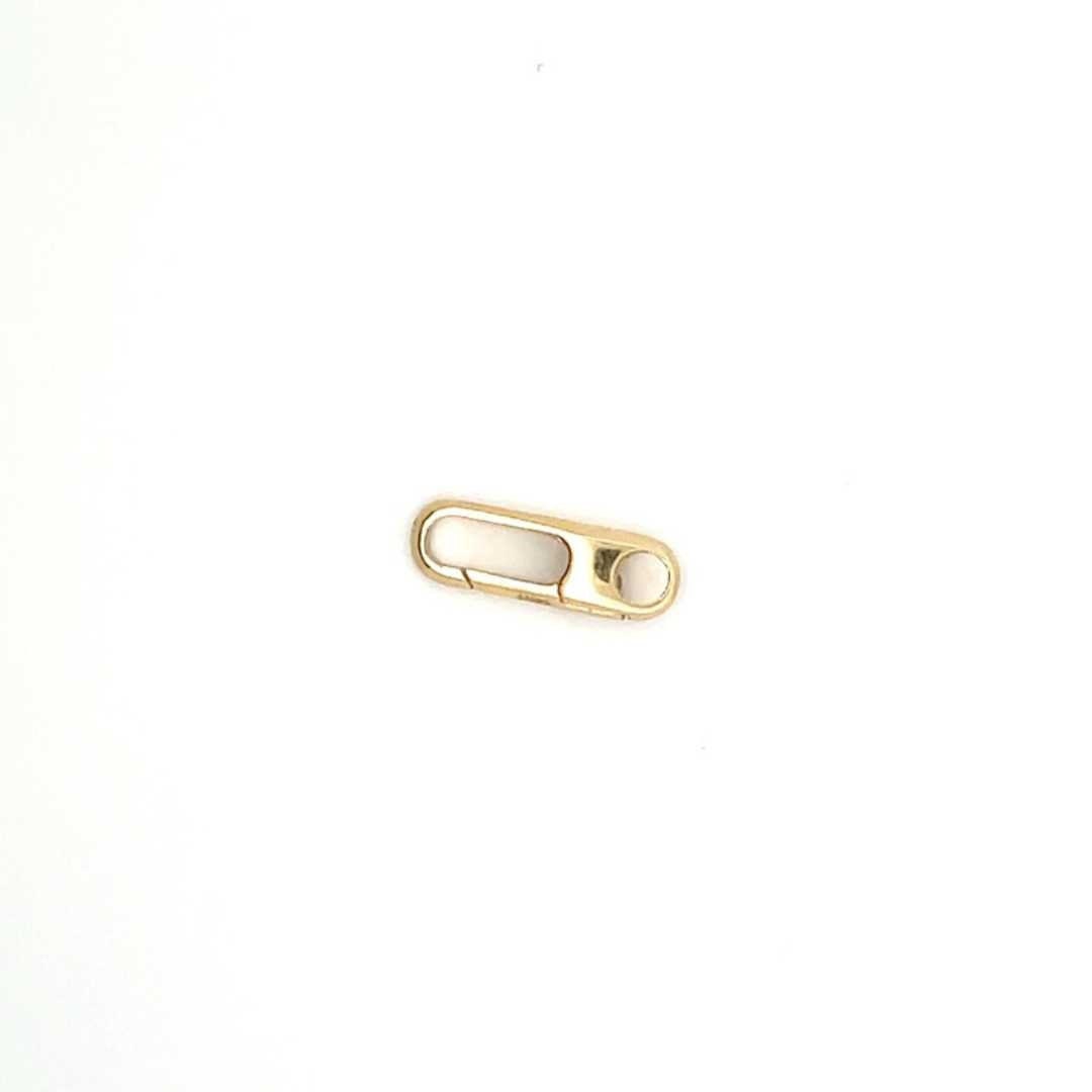 14K Solid Gold Oval Clasp, Permanent Jewelry, Jewels and Chains, Solid ...