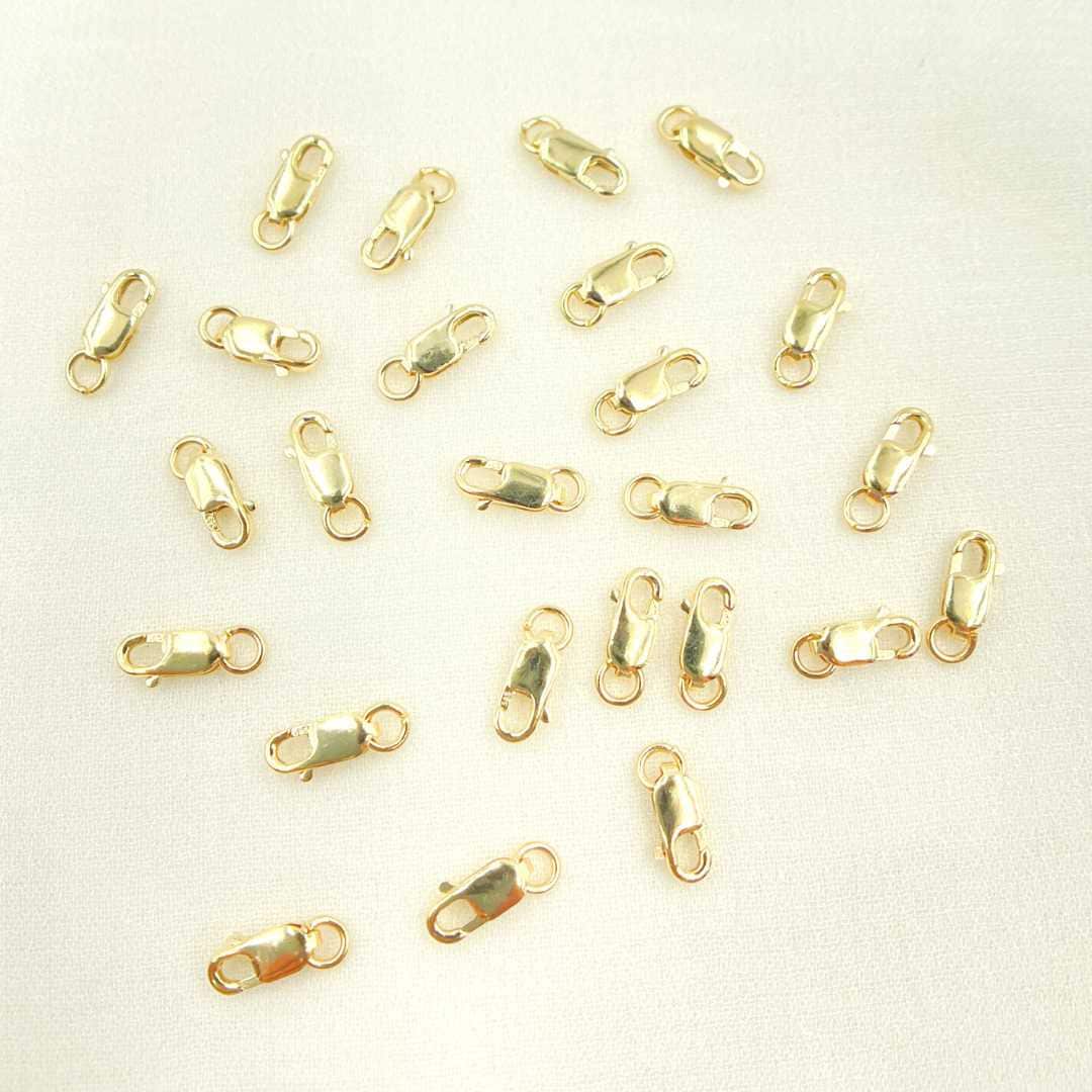14K Solid Yellow Gold Lobster Claw Clasp 8.4mm, Lock Finding, Bracelet ...