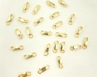 14K Solid Yellow Gold Spring Ring Clasp Lock Finding Genuine - Etsy