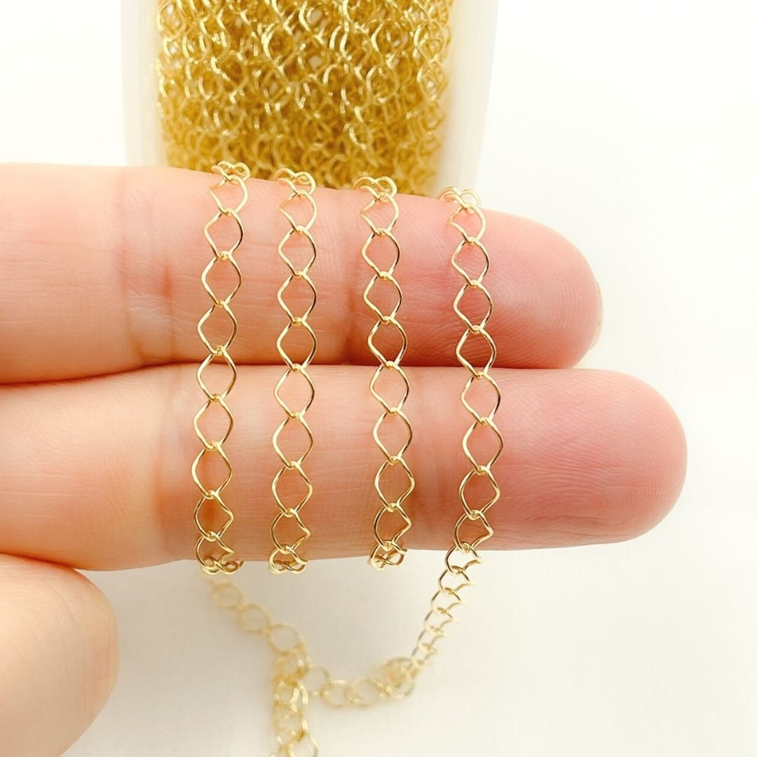 14k Solid Yellow Gold Extension Chain, Tail Extenders, Curb Chain ...