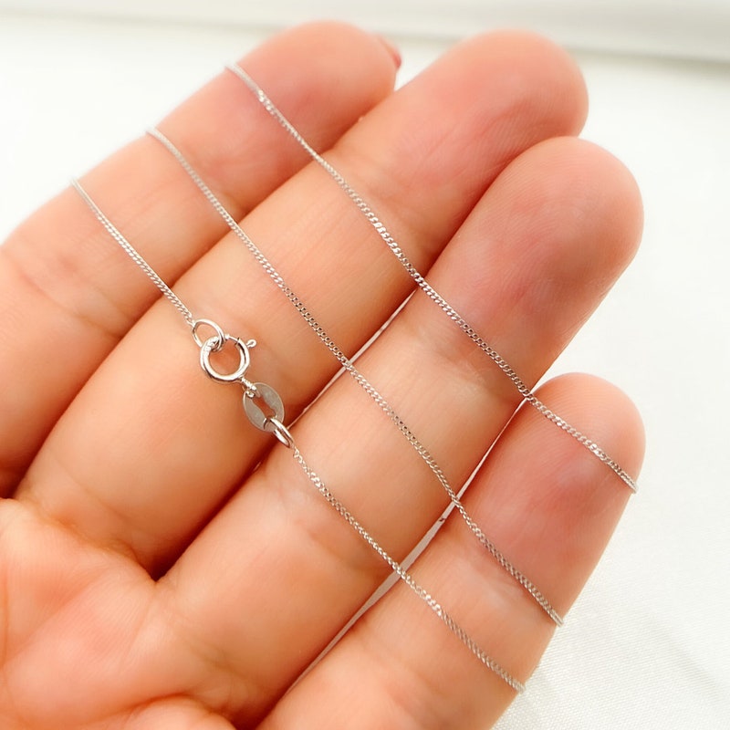 White Gold Necklace - Etsy