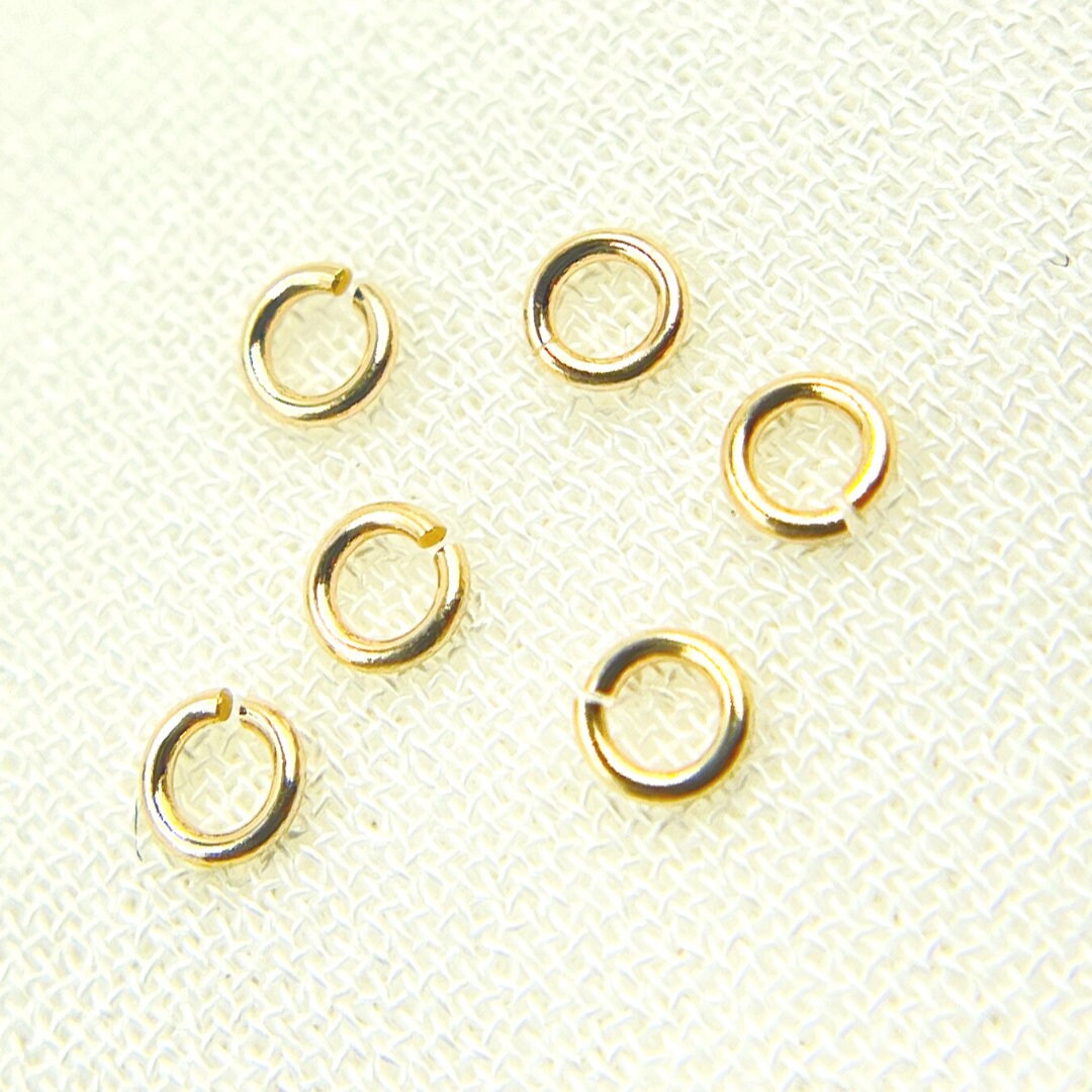 14K Solid Yellow Gold Open Jump Ring, 2.5mm Jump Ring, 24 Gauge Jump ...