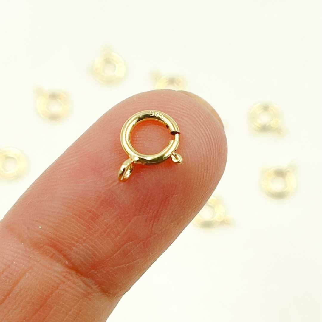 14K Solid Yellow Gold Spring Ring Clasp, Lock Finding, Genuine 14K ...