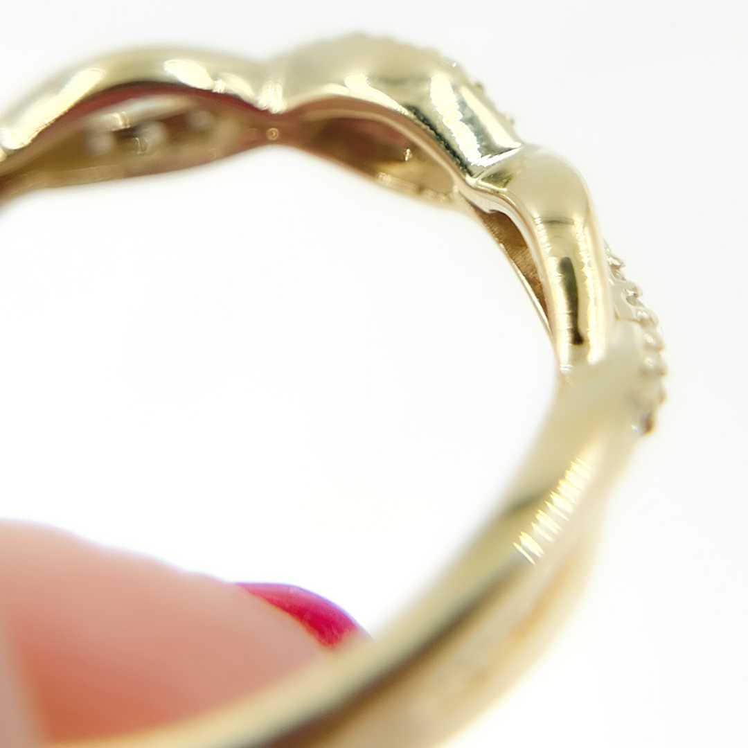 14K Solid Gold Diamond Braid Ring Minimalist Stacking Ring - Etsy