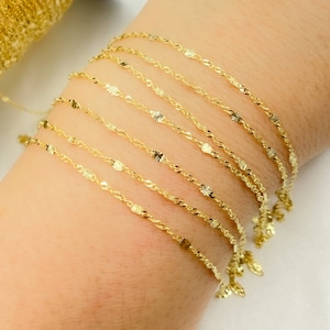 14k Solid Gold Wheat Chain & Diamond Cut Oval Link Chain, Wheat Chain ...