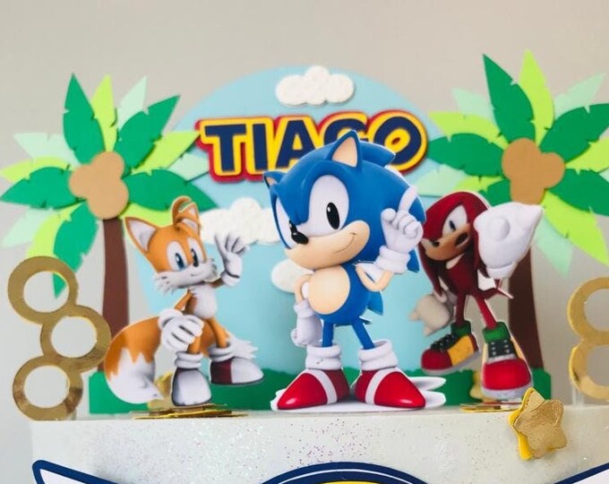 Sonic Theme Cake Topper - Etsy