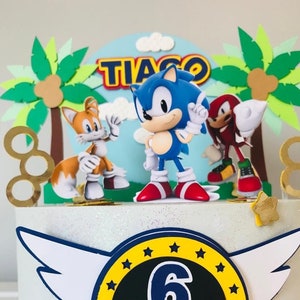 Sonic Theme Cake Topper - Etsy