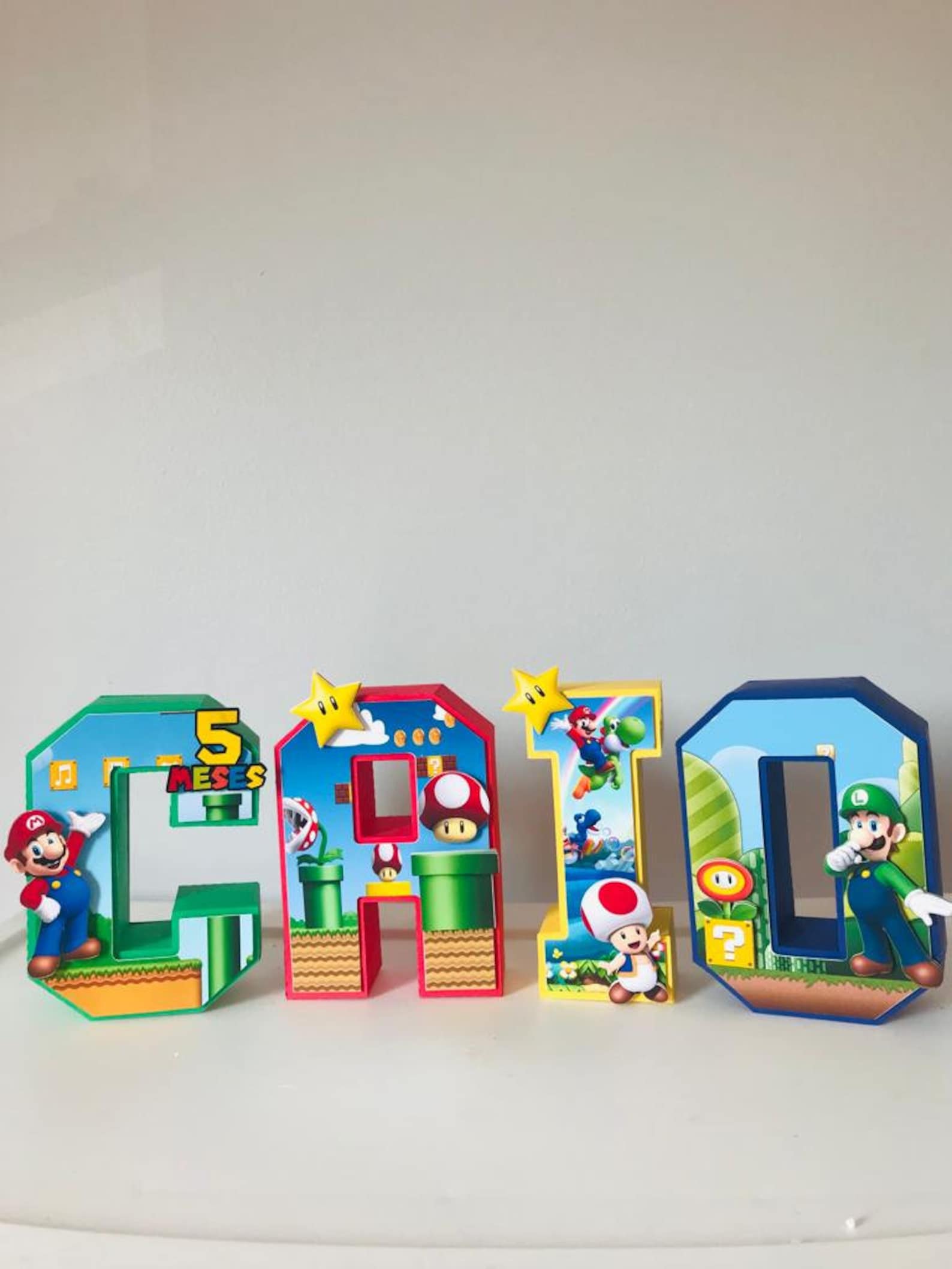 3D Letter for Mario Bros Theme Party Decoration - Etsy