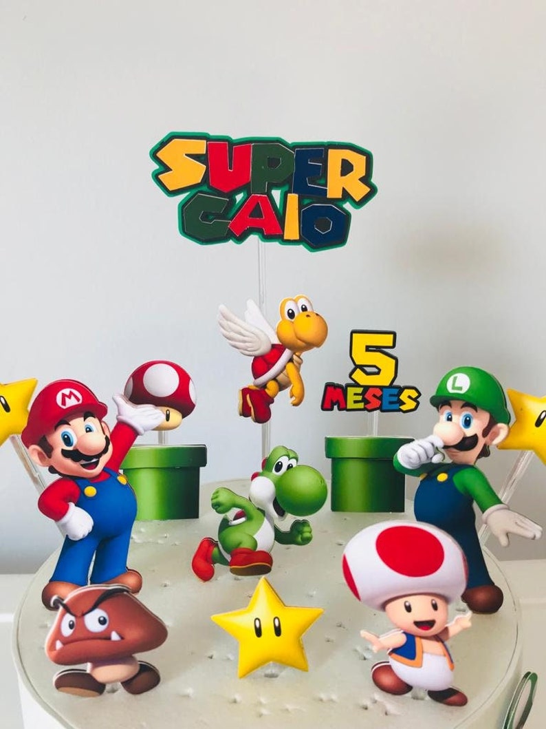 Super Mario Broz Themed Cake Topper - Etsy