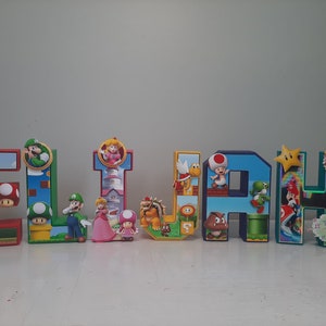 3D Letter for Mario Bros Theme Party Decoration - Etsy
