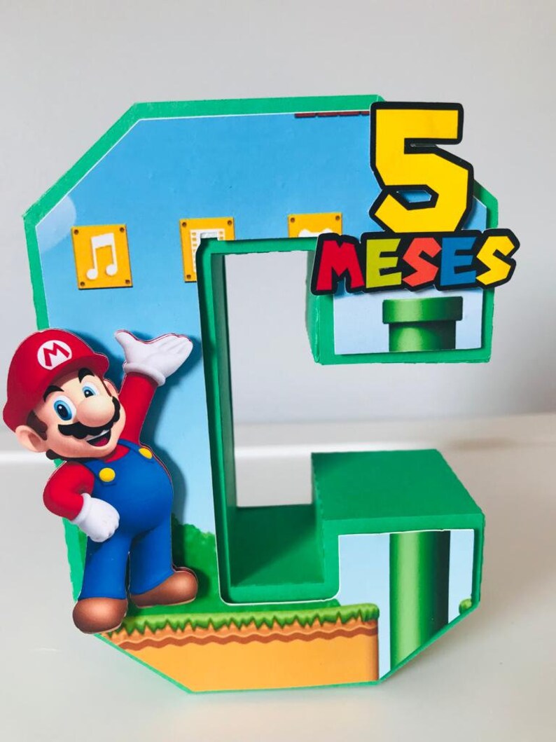 3D Letter for Mario Bros Theme Party Decoration - Etsy