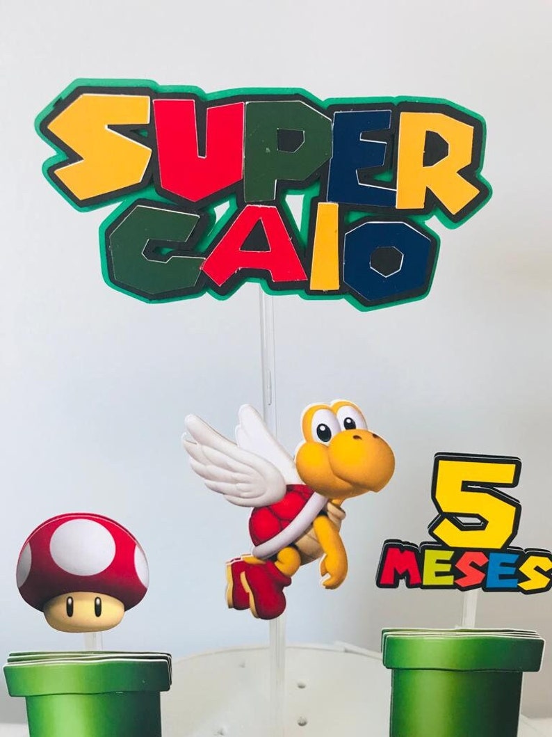 Super Mario Broz Themed Cake Topper - Etsy
