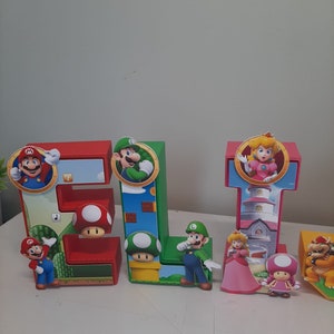 3D Letter for Mario Bros Theme Party Decoration - Etsy