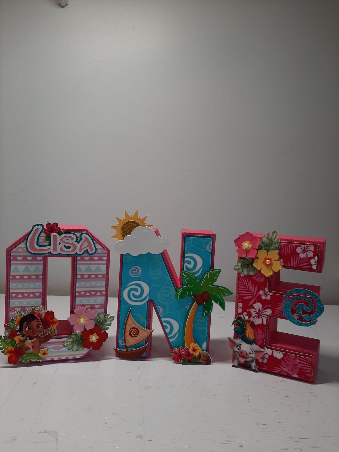 Letter/number 3D Moana Theme Moana Decor Moana Birthday Party. - Etsy