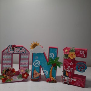 Letter/number 3D Moana Theme Moana Decor Moana Birthday Party. - Etsy