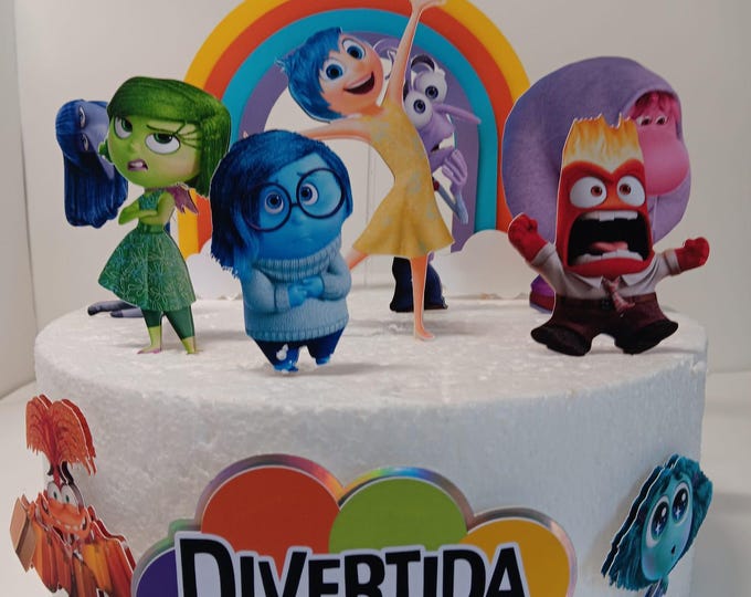 Inside Out Cake Topper Inside Out Cake Decorations Inside Out Party ...