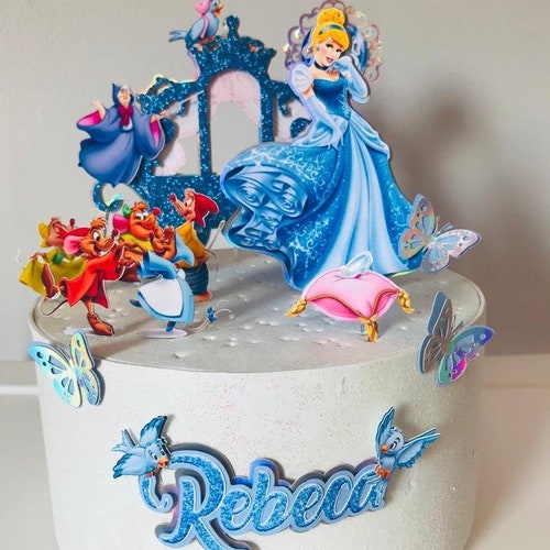 Cinderella Cake Topper Cake Topper Birthday Party Birthday - Etsy