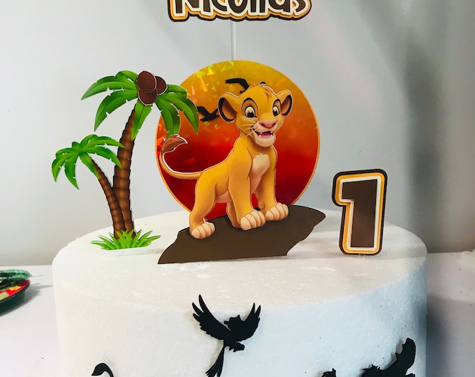 King Lion Cake Topper, King Lion Party, King Lion Birthday. - Etsy