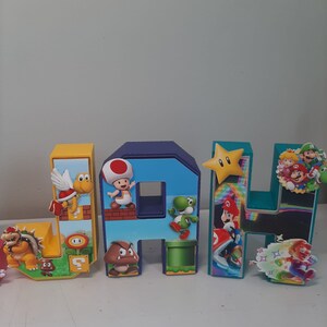 3D Letter for Mario Bros Theme Party Decoration - Etsy