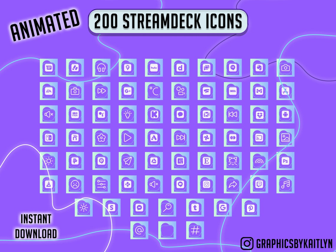 200 Animated Stream Deck Icons - Etsy